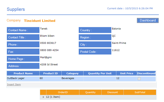 Supplier List Management AppForms Templates