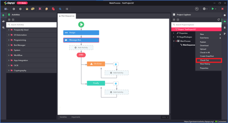 Steps to Check Out a Process - ClaySys Technologies
