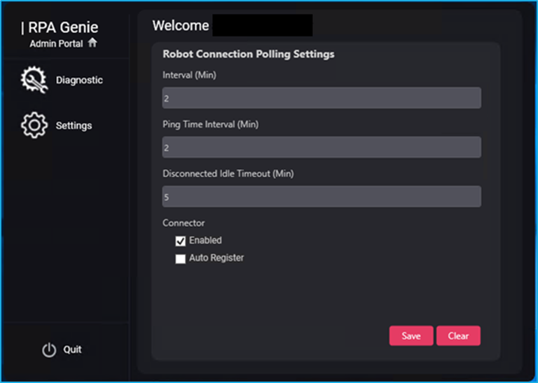 RPA Genie Administrative Console - ClaySys Technologies