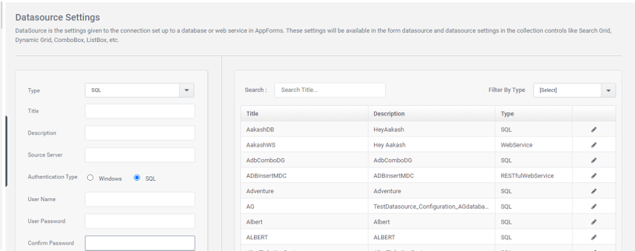 DataSource Settings - ClaySys Technologies