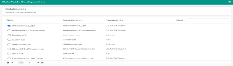 Data Table - ClaySys Technologies