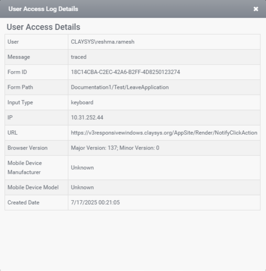 Transaction Log - ClaySys Technologies