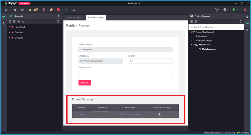 Publishing a Project - ClaySys Technologies