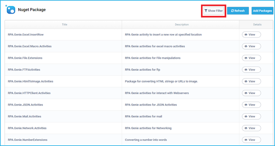 Show Filter - ClaySys Technologies